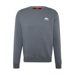 Alpha Industries Sweatshirt male size S Smoke blue / White