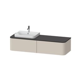 Duravit Waschtischunterschrank o. ES Happy D.2 Plus 35,4x160cm, 2 Ausz., BP l, Tau supermatt (HP4944L83830010)