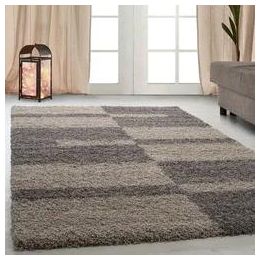 Hochflor-Teppich Ayyildiz TEPPICHE "Gala Shaggy 2505", grau (taupe), B:120cm H:30mm L:170cm, Kunstfaser, Teppiche, Langflor, L&auml;ufer, alle R&auml;ume, Wohnzimmer