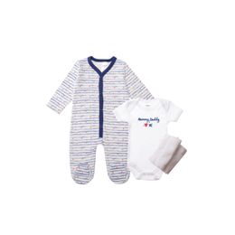 Liliput M&auml;dchen Erstausstattungspaket "Mummy+Daddy=Me", blau, Gr. 44, 100% Baumwolle, KOB Set-Artikel, mit niedlichem Herzchen-Print