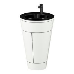 Duravit Waschtischunterschrank c-bonded Set Starck 1 56x86,4x60,5cm, st, Gr. sw, we. s-matt (S19515OBD360010)