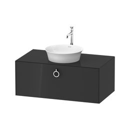 Duravit Waschtischunterschrank o. ES White Tulip 40,8x100x 55, 1 Ausz., m Gr., graph hgl (WT49810H1H10010)
