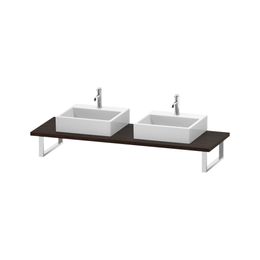 Duravit Konsole L-Cube 80-200x55cm, 2 A., St&auml;r 3cm, Nussb geb. (LC107C06969)