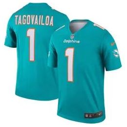 Footballtrikot Nike "Nike Trikot Miami Dolphins NFL Legend Jersey Tagovailoa 1", Herren, Gr. L, blau (mehrfarbig), 100% Polyester, Trikots