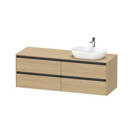 Duravit Waschtischunterschrank Ketho.2 160x55cm, B re, Ei Nat, 4 Schub., wandh&auml;ngend (K24899R30300000)