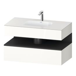 Duravit Einbauwaschtisch-M&ouml;bel-Set Qatego 100x55x60cm, gra m/we g, Kon-WTU, B (QA4786049220010)