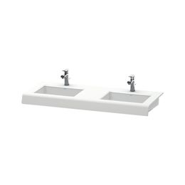 Duravit Waschtisch-Konsole DuraStyle 80-200x55x10cm, 2 Ausschnitte, wei&szlig; matt (DS829C01818)