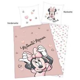 Kinderbettw&auml;sche Disney "Disney ́s Minnie Mouse", bunt, B/L: 135cm x 200cm, 1 Stk., 1 Stk., Renforc&eacute;, B/L: 80cm x 80cm, Renforc&eacute;, Obermaterial: 100% Baumwolle, Bettw&auml;sche, mit tollem Minnie Mouse Motiv