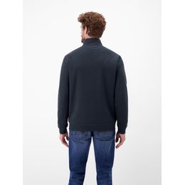 Lerros Herren Sweatjacke, schwarz, Gr. XXL, unifarben, Web, Obermaterial: 90% Baumwolle, 10% Polyester, Sweatjacken, mit Stehkragen