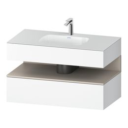 Duravit Einbauwaschtisch-M&ouml;bel-Set Qatego 100x55x60cm, T matt/we ma, Konsolen-Waschtischunterbau (QA4786091180000)
