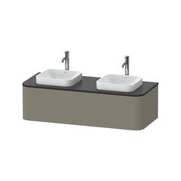 Duravit Waschtischunterschrank Happy D.2 Plus 130x55cm, f K, 1 Ausz., steingrau s-matt (HP4943B9292)
