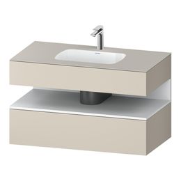 Duravit Einbauwaschtisch-M&ouml;bel-Set Qatego 100x55x60cm, we m/tau matt, Konsolen-Waschtischunterbau (QA4786018830000)