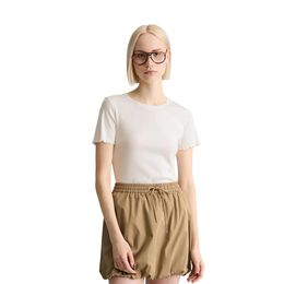Marc O'Polo Damen T-Shirt "aus Bio-Baumwoll-Stretchjersey"silky wei&szlig;, Basic, Gr. XL, MARC O'POLO DENIM, unifarben, Obermaterial: 96% Baumwolle, 4% Elasthan,