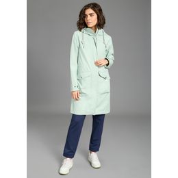 Kangaroos Damen Funktionsparka, gr&uuml;n, Gr. 44, kontrastfarbene Details, unifarben, Web, Obermaterial: 100% Polyester. Futter: 100% Polyester, Jacken,