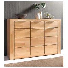 Sideboard OTTO HOME "Zara", beige (kernbuche teilmassiv), B:140cm H:95cm T:40cm, Holz teilmassiv, Sideboards, Sideboard, Breite 140 cm
