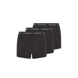 Herren Trunk "CK Trunk 3PK", Calvin Klein Underwear, Gr. XL, schwarz, Obermaterial: 95% Baumwolle, 5% Elasthan, Unterhosen, in uni schwarz mit