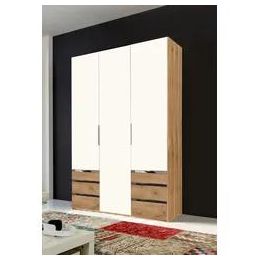 Kleiderschrank wimex "Level by fresh to go", wei&szlig; (plankeneichefarben, wei&szlig;), B:150cm H:216cm T:58cm, Schr&auml;nke, Kleiderschrank, mit Schubladen