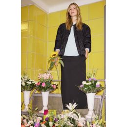 Damen Maxirock, schwarz, Gr. M, SENSES.THE LABEL, unifarben, Stoff, Material: 84% Polyester, 13% Viskose, 3% Elasthan, R&ouml;cke, mit Gehschlitz