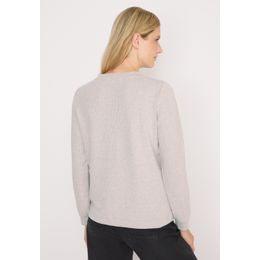 Cecil Damen Langarmshirttoffee cream melange, Gr. XL, meliert, Stoff, 59% Viskose, 37% Polyester, 4% Elasthan, Shirts, aus strecthigem Viskosematerial