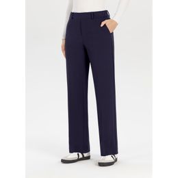 Stehmann Damen Jerseyhose "Fenja2-780", blau, Gr. 40, unifarben, Web, Obermaterial: 68% Viskose, 27% Polyamid, 5% Elasthan, Hosen, im Straight Fit,