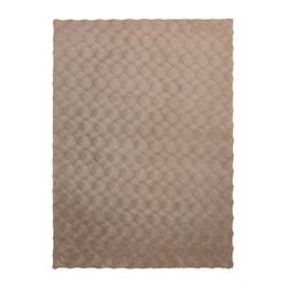 Teppich Kayoom "Royal Glow 825", taupe, B:120cm H:30mm L:170cm, Polyester, Teppiche, Teppich, Auch in rund, Hochflor, Modernes Muster, Vegan