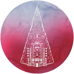 Fototapete Komar "Vlies selbstklebend - Star Wars Star Destroyer - Gr&ouml;&szlig;e 125 x 125 cm", bunt (rot, blau, wei&szlig;), B:125m L:125m, Vlies, Tapeten, Kinderzimmer