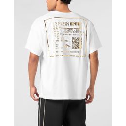 Plein Sport Herren T-Shirt "Rundhals-T-Shirt", wei&szlig;, Gr. M, Obermaterial: 100% Baumwolle, Shirts