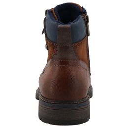 Mustang Shoes Herren Schn&uuml;rboots "Marcas", Gr. 42braun, Lederimitat, used, Basic, Schuhe, Business Stiefel, Boots mit Textilfutter