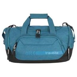 Reisetasche Travelite "KICK OFF, verschiedene Gr&ouml;&szlig;en und Farben", Gr. B/H/T: 40cm x 23cm x 25cm, blau (petrol), Polyester, unifarben, Taschen Reisetasche, Reisegep&auml;ck Sporttasche Freizeittasche mit Aufsteckfunktion