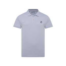 CMPD Herren Poloshirt, blau, Gr. S, bedruckt, Piqu&eacute;, Material: 100% Baumwolle, Shirts, aus Baumwolle