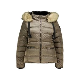 Deeluxe Jacke ' GINNIE ' Damen Gr&ouml;&szlig;e XXL gelb / taupe Winterjacke