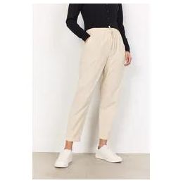 Schlupfhose soyaconcept "SC-CISSIE 10-C", Damen, Gr. XL, N-Gr, beige (sand), Web, Obermaterial: 100% Baumwolle, unifarben, kn&ouml;chelfrei, Hosen Schlupfhose, leichte Sommerhose aus Baumwolle in Leinenoptik