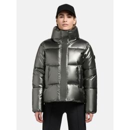 Khujo Damen Steppjacke "Rinja Shiny-YM", grau, Gr. XXL, Obermaterial: 50% Polyester, 50% Polyurethan. Innenfutter: 100% Nylon. Wattierung: 100%