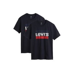 Levi's LEVI'S Herren T-Shirt "T-Shirt Sportswear Logo Graphic Tee 2er Pack", schwarz, Gr. M, Obermaterial: 100% Baumwolle CO., Shirts