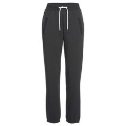 H.I.S. H.I.S Damen Sweathose, Gr. 36, grau, angeraute Sweatware, Obermaterial: 100% Baumwolle, unifarben, Basic, Hosen, bequeme Baumwoll-Relaxhose, Home-