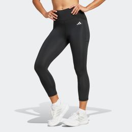 Damen Trainingstights "OPT ESS ST 3/4", schwarz, Gr. S, adidas Performance, Obermaterial: 85% Polyester, 15% Elasthan, Hosen, 3/4-L&auml;nge, ohne