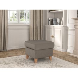Sit & More Stauraumhocker SIT & MORE "Visby", braun (latte), B:58cm H:48cm, Hocker, Stauraum, auch erh&auml;ltlich mit Wasser zu reinigendem "Soft clean" Bezug