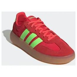 Sneaker Adidas SPORTSWEAR "BARREDA DECODE", Damen, Gr. 38, rot (pure ruby, lime burst, semi lucid rot), Leder, Textil, Schuhe Sneaker, inspiriert vom Design des Adidas handball spezial