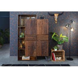 WOLF M&Ouml;BEL Schrank Akazie / Altholz 118x40x183 braun lackiert SEVILLA #01