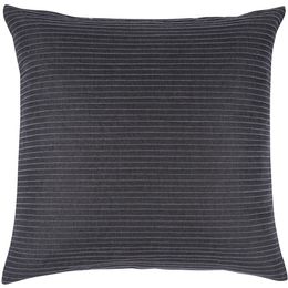 Dekokissen Pad "LAMONTE", grau (anthrazit), B:60cm L:60cm, Obermaterial: 100% Baumwolle, Dekokissen_Sitzkissen_Kissenh&uuml;llen, Made in Europe, Kissenh&uuml;lle ohne F&uuml;llung, 1 St&uuml;ck