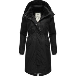 Ragwear Damen Kurzmantel "Nicco", schwarz, Gr. L, Obermaterial: 65% Polyester, 35% Baumwolle. Innenfutter: 100% Polyester. Wattierung: 100%