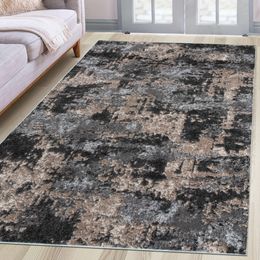 Teppich OTTO HOME, B:60cm H:9mm L:110cm, grau, Kunstfaser, Wohnzimmer, Teppiche, "Janory, Marmor-Optik", mit besonders weichem Flor, Kurzflor,