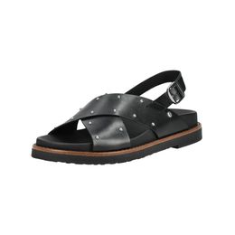 Riemchensandale Pikolinos "Pikolinos Sandalen Leder", Damen, Gr. 37, schwarz, schwarz, Leder, Schuhe Riemchensandale
