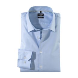 OLYMP Herren Businesshemd "No. Six super slim", blau, Gr. 45, Obermaterial: 97% Baumwolle, 3% Elastolefin, Hemden