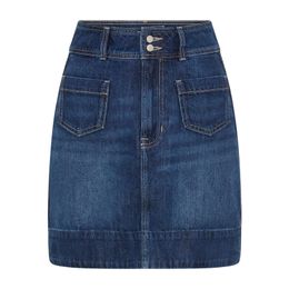 BOSS Orange Damen Minirock "MINI SKIRT 1.0 Premium Damenmode"dunkelblau 405, Gr. 28, unifarben, Web, Obermaterial: 53% Baumwolle, 34% Lyocell, 13%