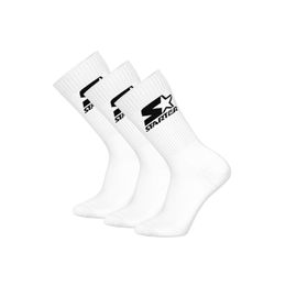 starters Kurzsocken STARTER "Socken STARTER 3pk Crew Socks 3er Pack", Herren, Gr. 43-46, braun (wei&szlig;), Obermaterial: 57% Baumwolle CO. 33% Polyester PES. 5% Polyamid PA. 4% Elastodien ED. 1% Elasthan EL., Socken