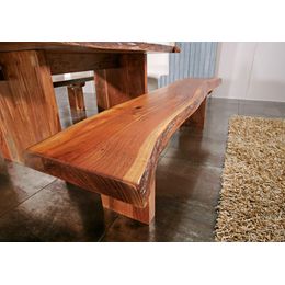 Baumbank Akazie 155x38x45 walnuss lackiert FREEFORM #106