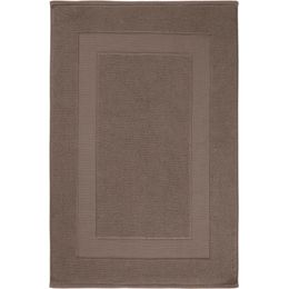 Badematte Egeria "Pure", taupe, H:7mm, Obermaterial: 100% Baumwolle, Badematten, Badematte, 60x95 cm