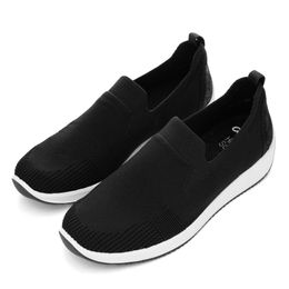 Ara Damen Slipper "LISSABON", Gr. 5,5, schwarz-wei&szlig;, Textil, Veloursleder, unifarben, Basic, Schuhe, Slip-On-Sneaker, Schlupfschuh, Komfortschuh in