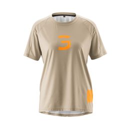 Gonso Damen Radtrikot "Trail Jersey W"cream, Gr. 44, 88% Polyester, 12% Elasthan, Trikots, Damen Fahrradtrikot, leichtes u. atmungsaktives Trikot,